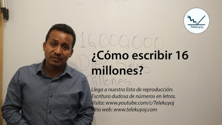16 millones en letras: Cómo escribir cifras en palabras de forma ...